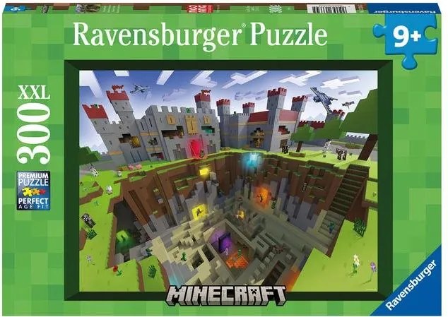 Puzzle ravensburger puzzle 133345 minecraft 300 dílků