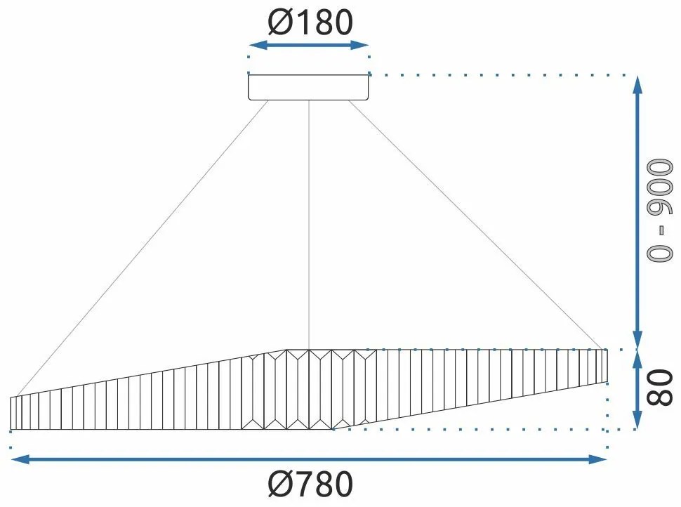 Toolight Závěsné svítidlo APP1202-CP