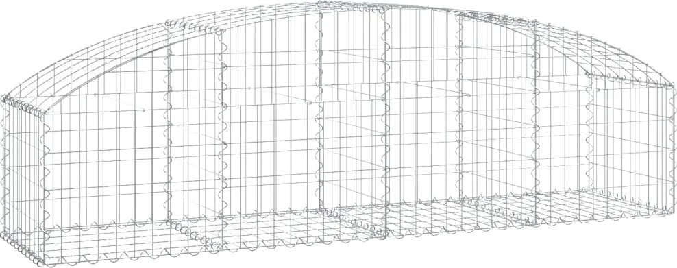 Klenutý gabionový koš 200 x 50 x 40/60 cm pozinkované železo 153472