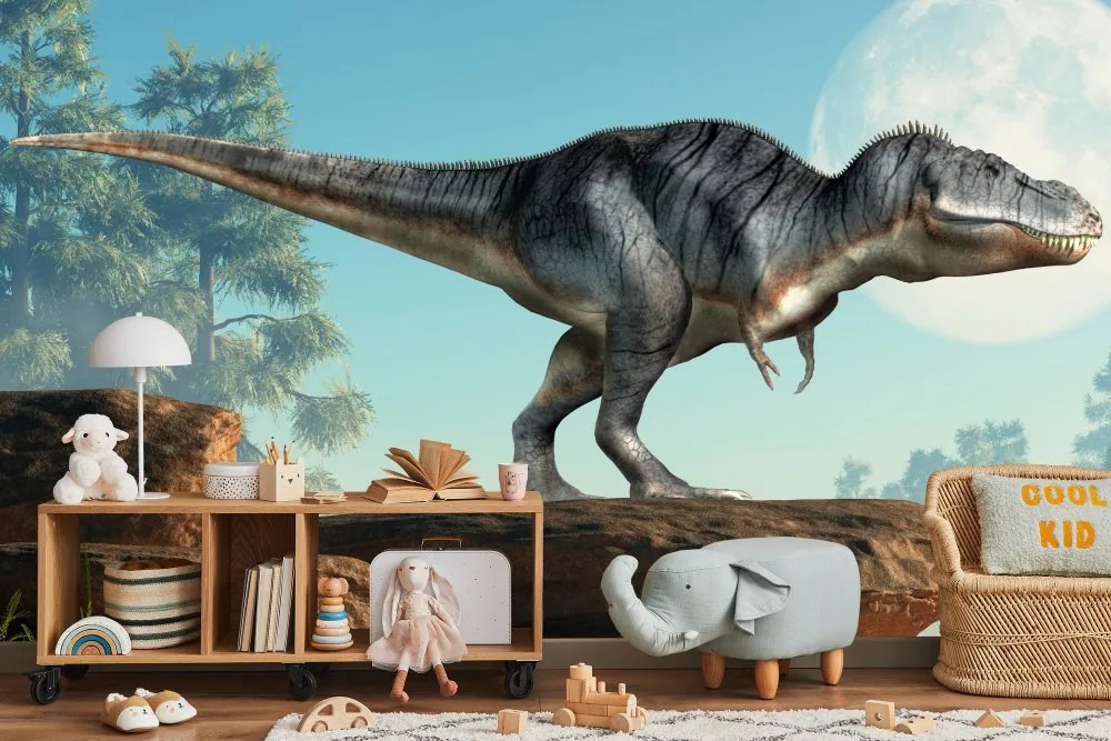 Fototapeta Dinosaurus Na Skalách Omyvatelný vlies 300x210