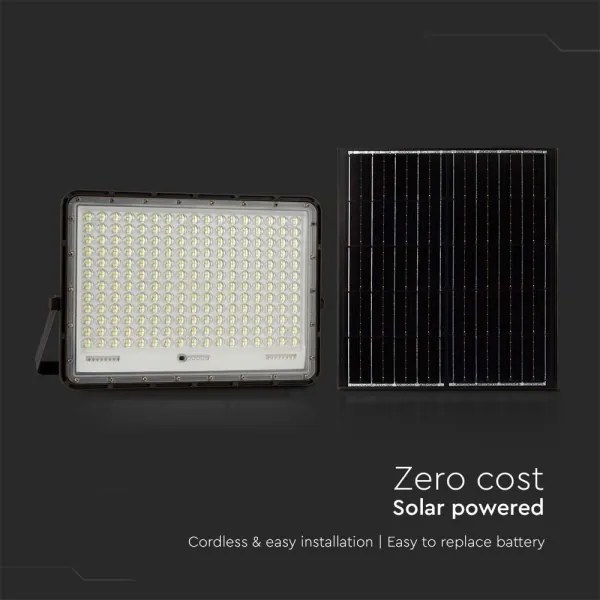 LED Venkovní solární reflektor LED/30W/3,2V 4000K černá + DO