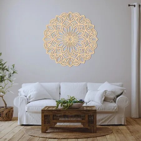 Dřevěná mandala Harmonie – Elegantní dekorace na zeď | SENTOP HDF0252