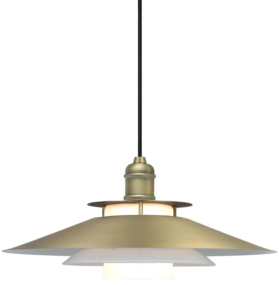 Stropní / závěsná lampa 1123 mosaz Rozměry: Ø  40 cm, výška 23 cm