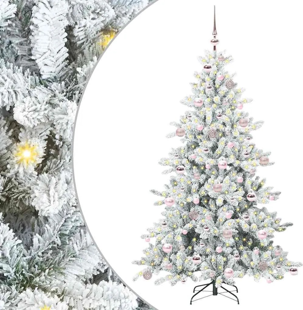 Umělý Skládací Vánoční Strom s stojanem Bílá 180 cm PVC a ocel 3397720
