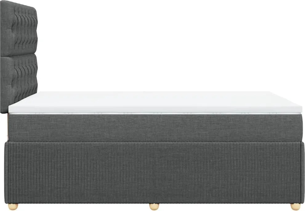 Box spring postel s matrací tmavě šedá 120x200 cm textil 3294331