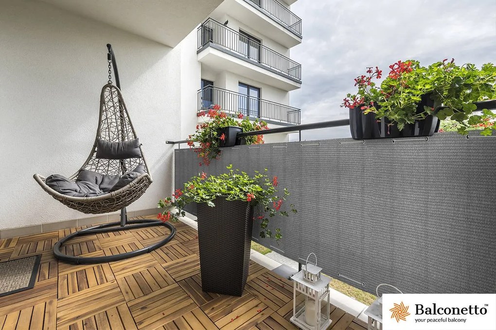 Bestent Balkonová zástěna 1x5m 90% Balcone Dark Grey