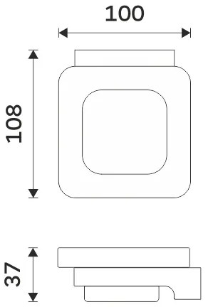 Mýdlenka nástěnná matné sklo a bílý kov NIMCO MAYA BÍLÁ MAB 29059C-05