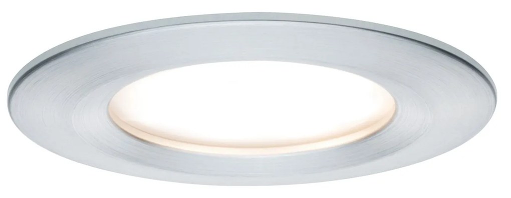 Paulmann 93462 LED Coin Nova round, set kulatých bodovek v úpravě kartáčovaný hliník, 3x6,5W LED 2700K, prům.7,8cm, IP44