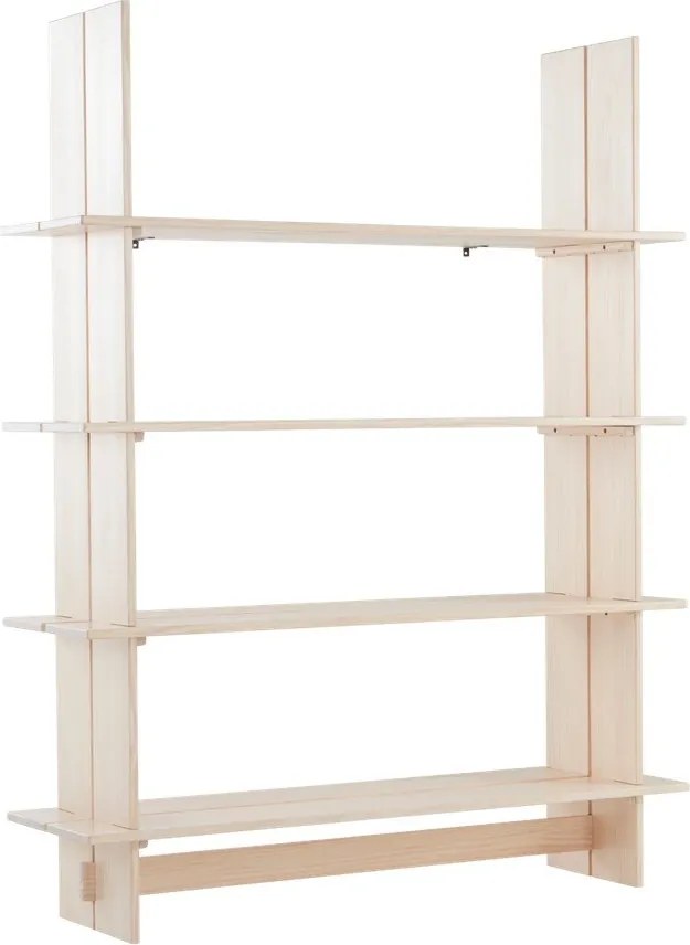 Regál z borovicového dřeva v přírodní barvě 140x180x40 cm Tottori – Jotex