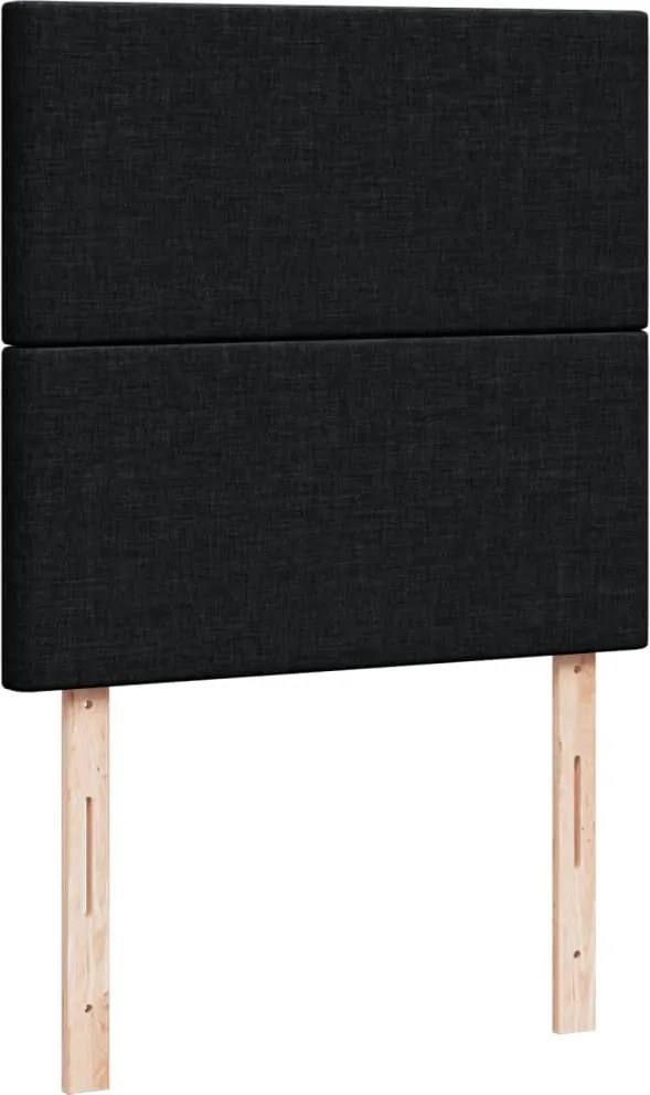Box spring postel s matrací černá 90x190 cm textil 3291518