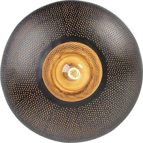Orientální stropní svítidlo černé a zlaté 40 cm - Radiance