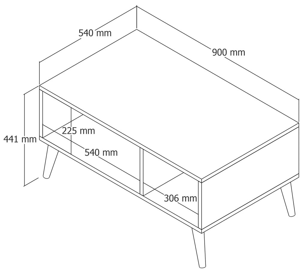 Konferenční stolek Essex (Ořech + Antracit). 1073258