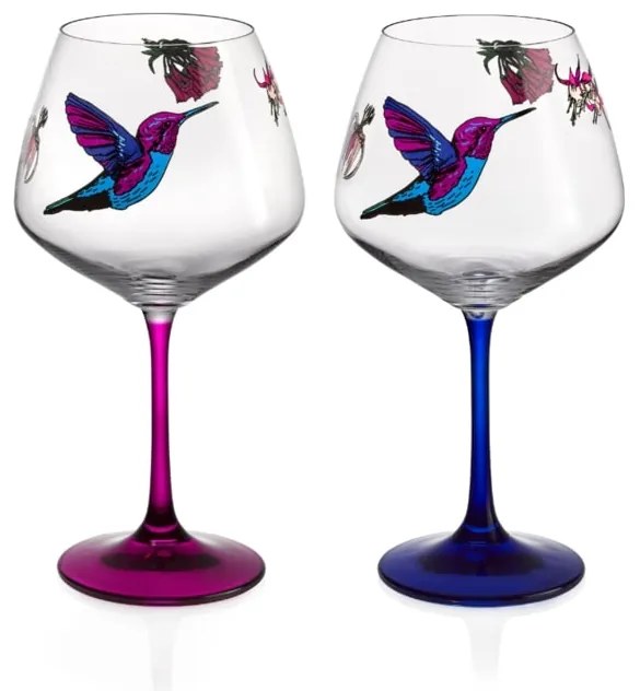 Crystalex - Bohemia Crystal Sklenice na červené víno Flying Gems 580 ml, 2 ks