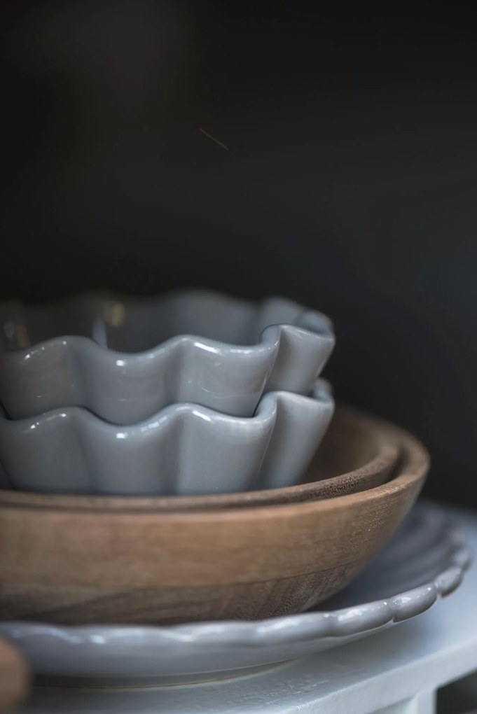IB LAURSEN Keramická forma na muffiny Mynte French Grey, šedá barva, keramika
