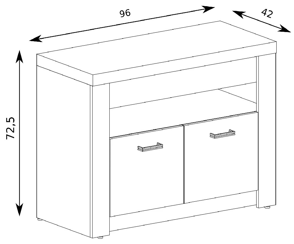 INDIANAPOLIS t | TV stolek I-10 | jasan tmavý