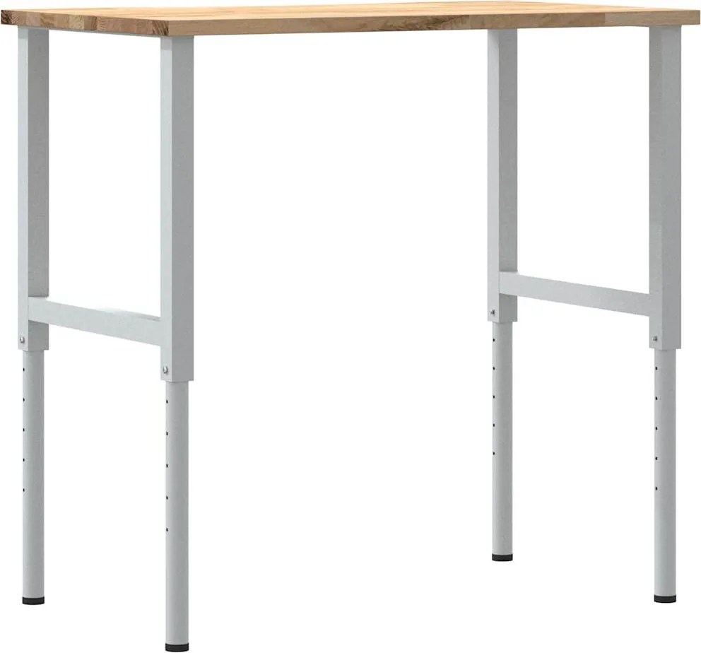 Pracovní stůl 100 x 60 x (71,5–98) cm masivní dubové dřevo 3309717