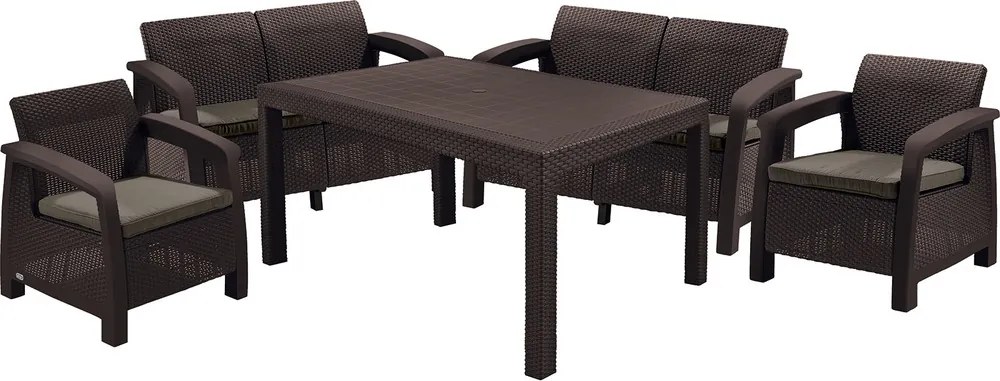 Allibert CORFU FIESTA set - hnědá