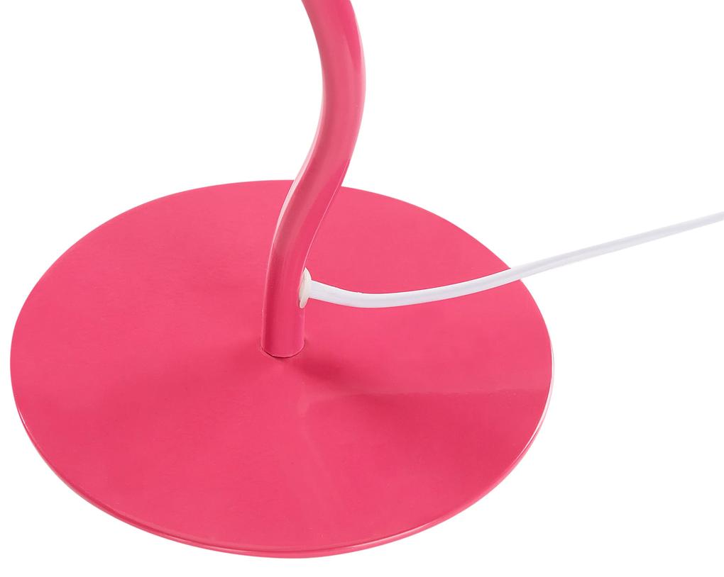 Kovová stolní lampa růžová ALWERO Beliani