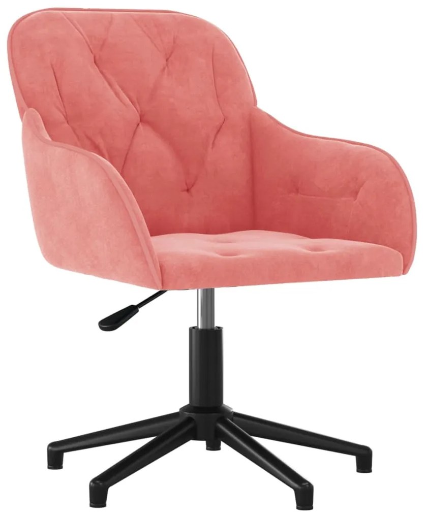 Otočné jídelní židle 2 ks růžové samet,  3103381