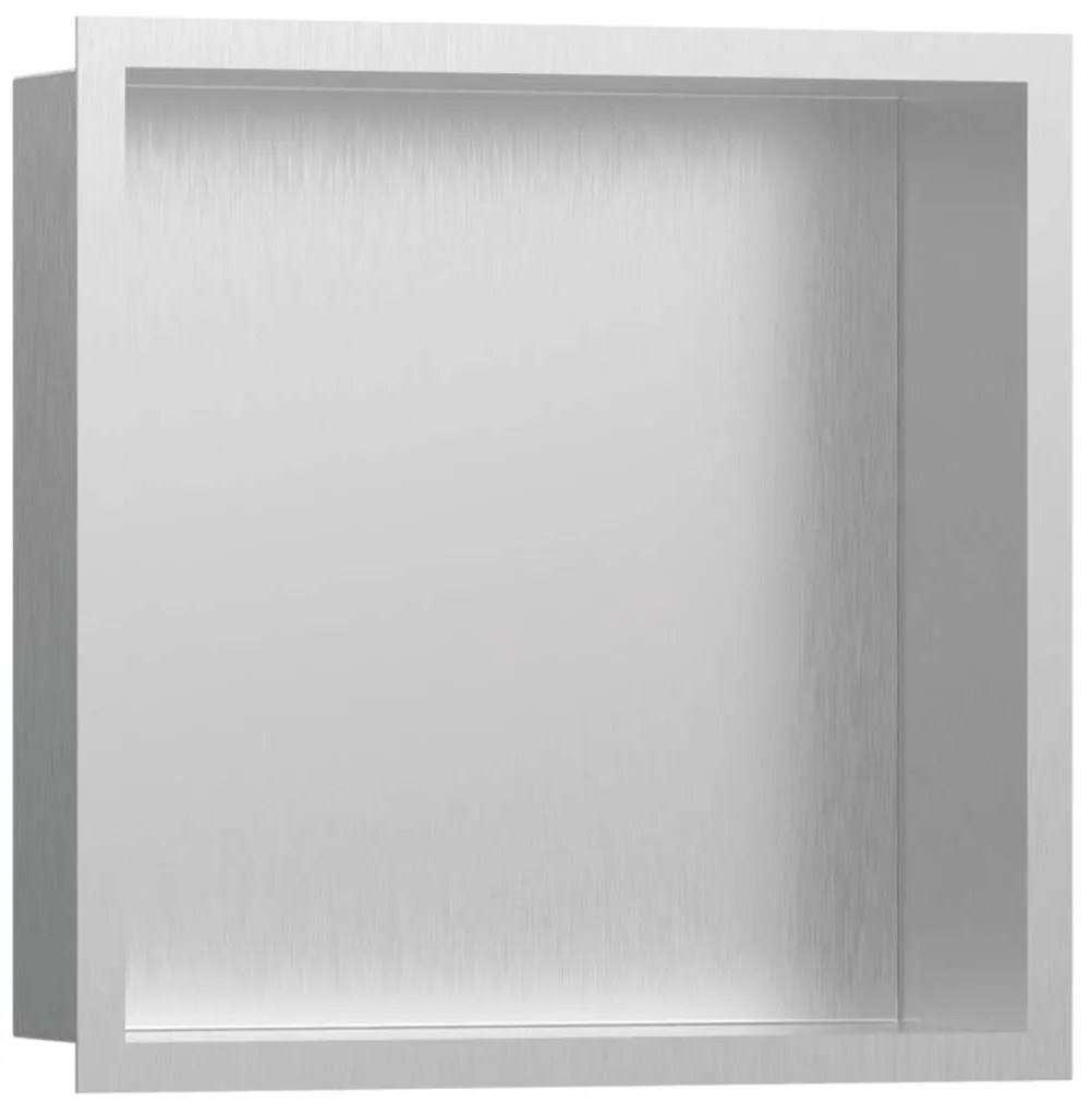 Hansgrohe XtraStoris Individual - Výklenek do stěny s designovým rámem, 30x30x10 cm, kartáčovaná nerez 56097800
