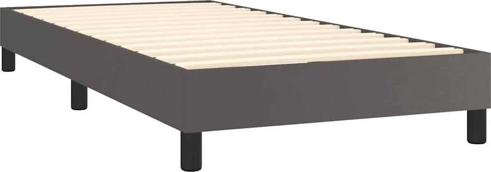 Rám postele s boxspringem šedý 80 x 200 cm umělá kůže 3120668
