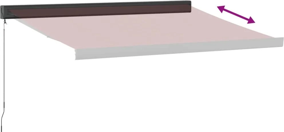 Ručně zatahovací markýza burgundská 350 x 250 cm 3215319