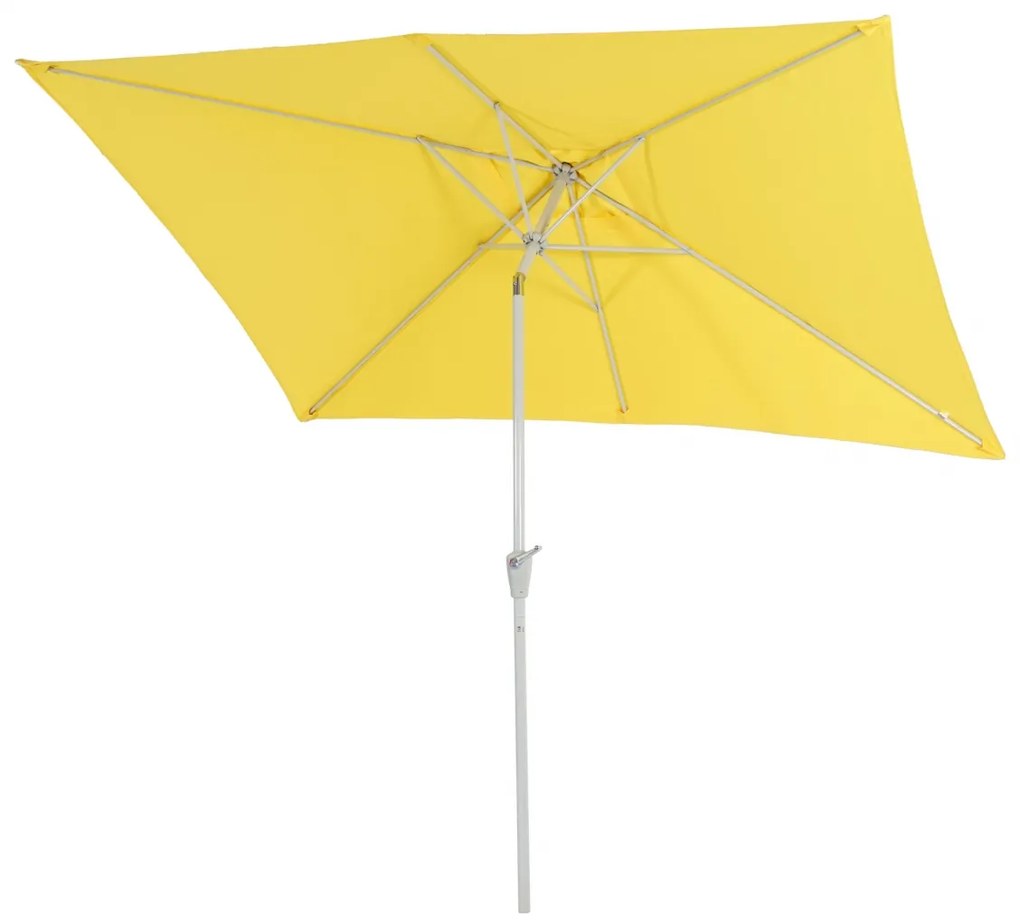 Slunečník N23 2x3m - polyester/hliník - žlutá