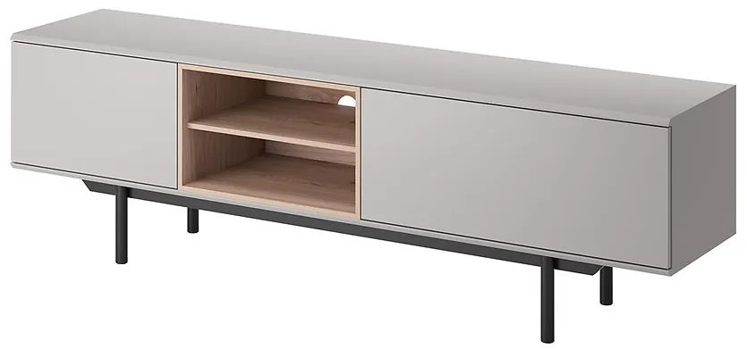 Tv Skříňka Inox Irtv175 Šedá/Jackson Hickory