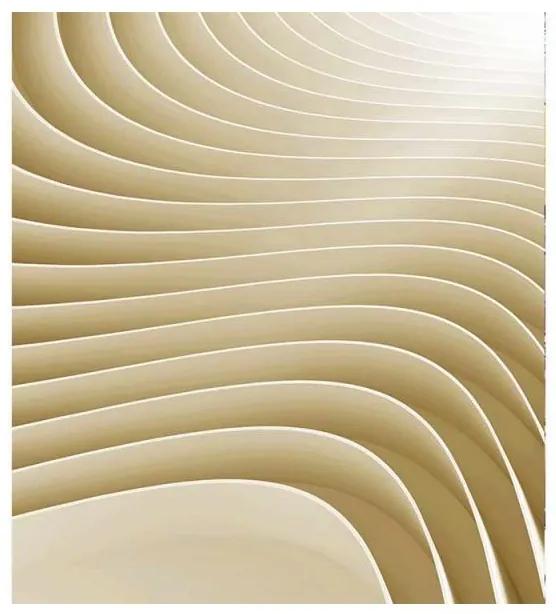 Vliesové fototapety na zeď 3D béžové vlny | MS-3-0296 | 225x250 cm