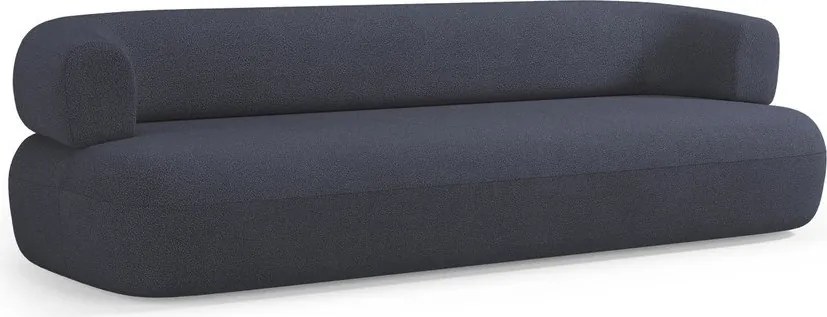 Tmavě modrá pohovka z textilie bouclé 226 cm Jenny – Micadoni