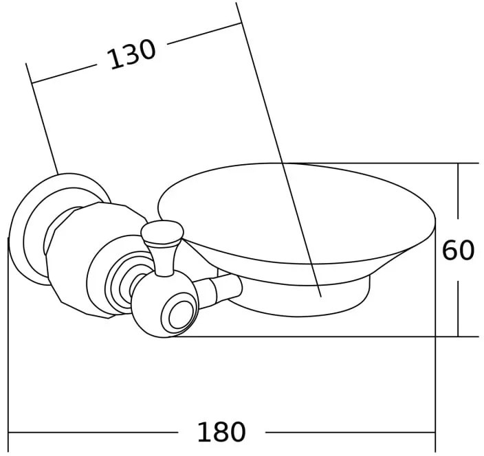 Mexen příslušenství, ESTELA držák na mýdlo, černá, 7011539-70