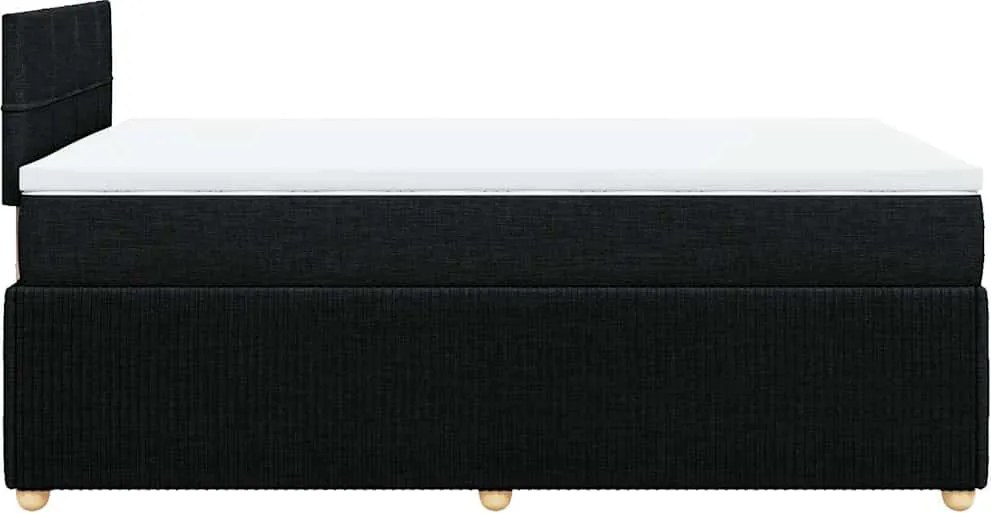 Box spring postel s matrací černá 120x200 cm textil 3289725