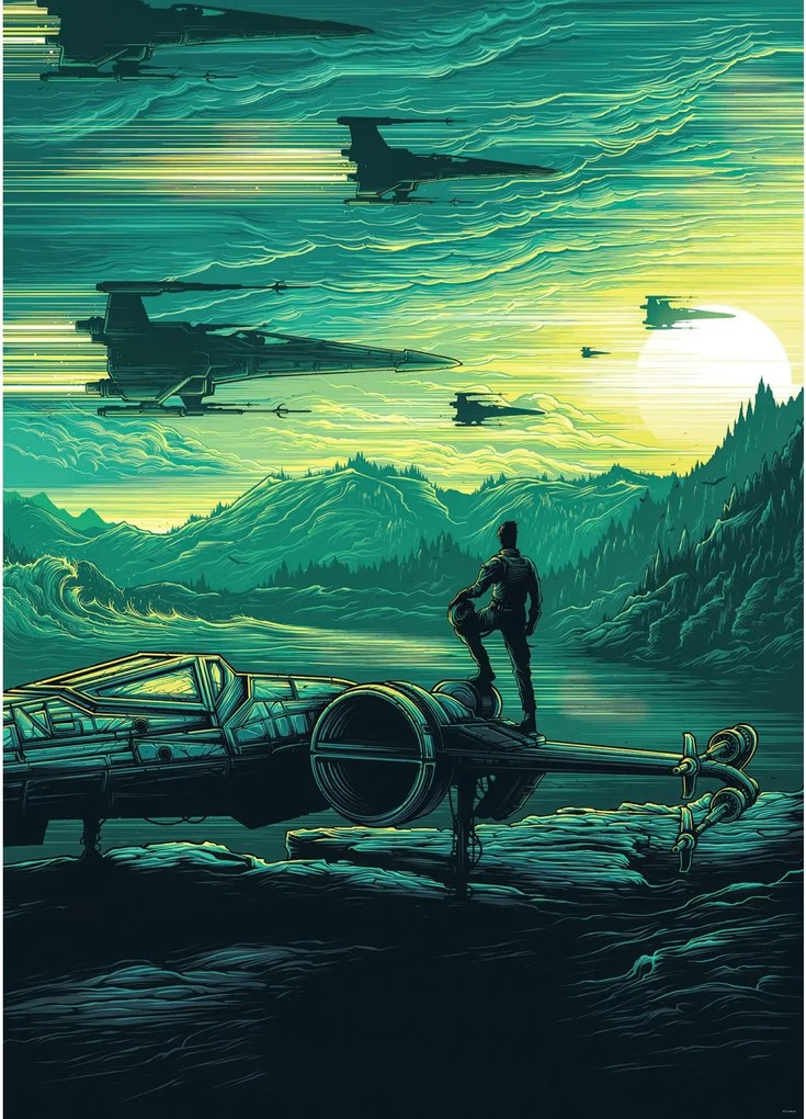 Komar Vliesová fototapeta Star Wars X-Wing Assault Takodana 200 x 280 cm