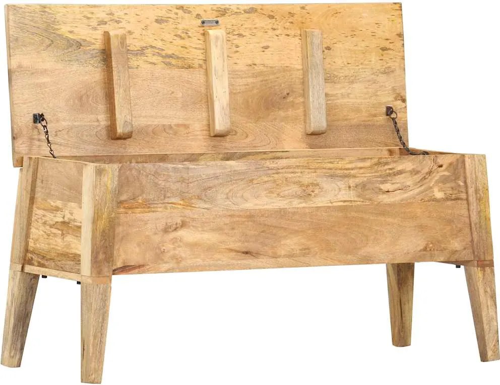 Úložný box 99 x 35 x 48 cm masivní mangovníkové dřevo 286462