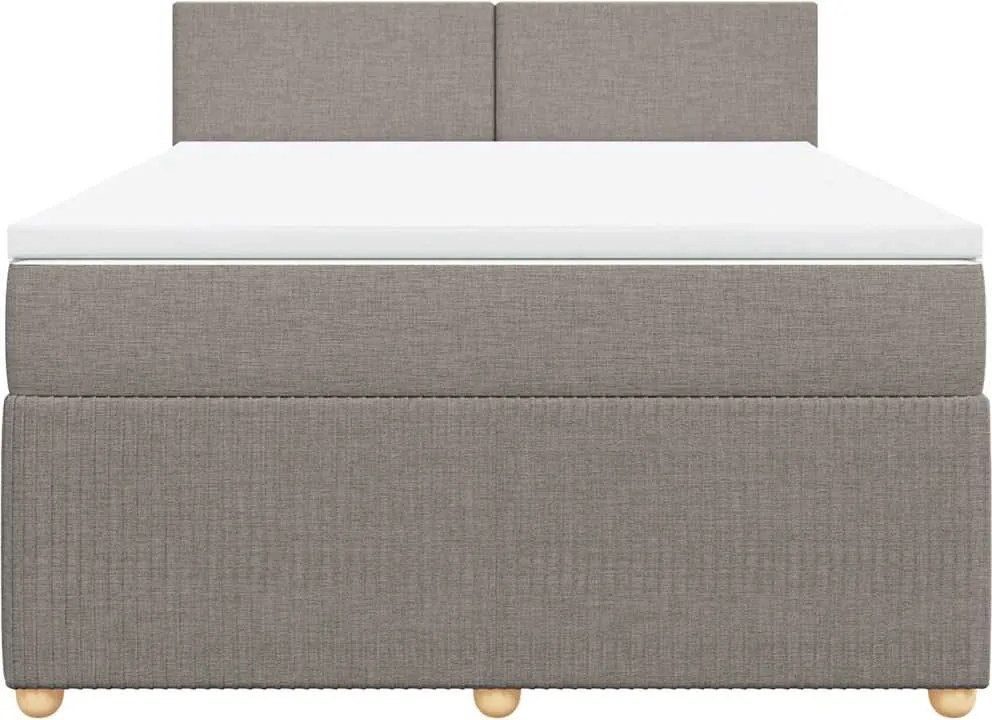 Box spring postel s matrací taupe 140x200 cm textil 3287476