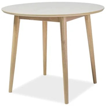 Jídelní stůl NELSON s deskou v dekoru dub medový 90X90