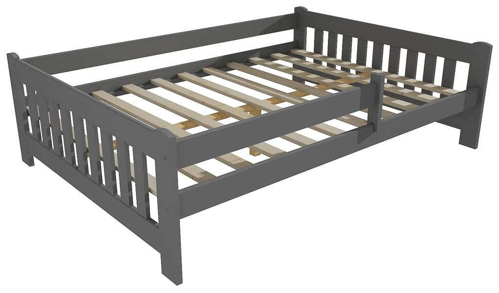 Vomaks Dětská postel DP 022 XL se zábranou Rozměr: 120 x 200 cm, Barva: barva růžová