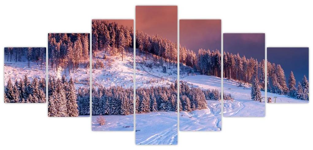 Obraz zimní krajiny (210x100 cm)
