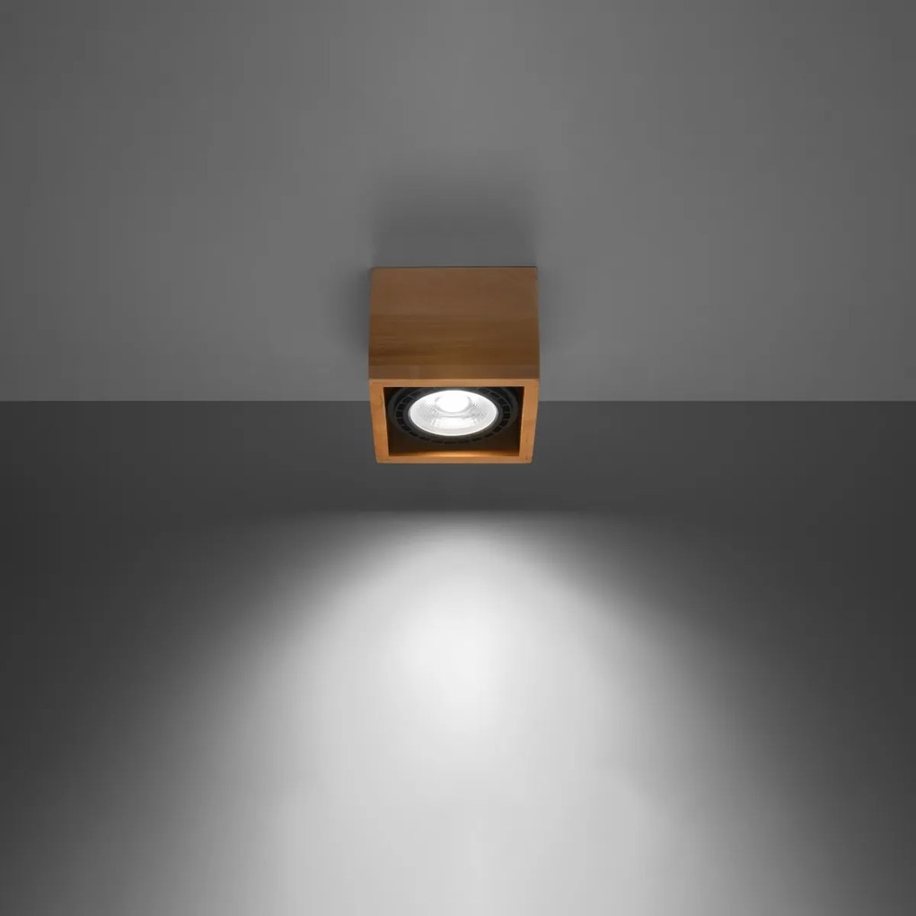 Sollux Lighting Stropní svítidlo QUATRO 1 přírodní dřevo