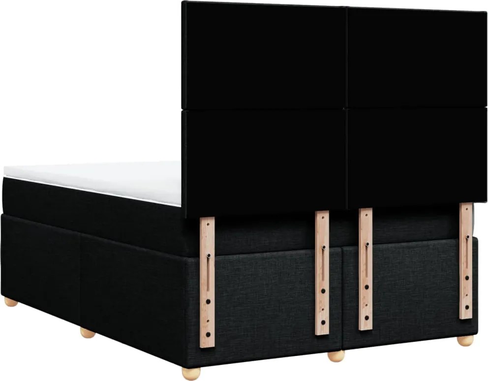 Box spring postel s matrací černá 140x200 cm textil 3291298