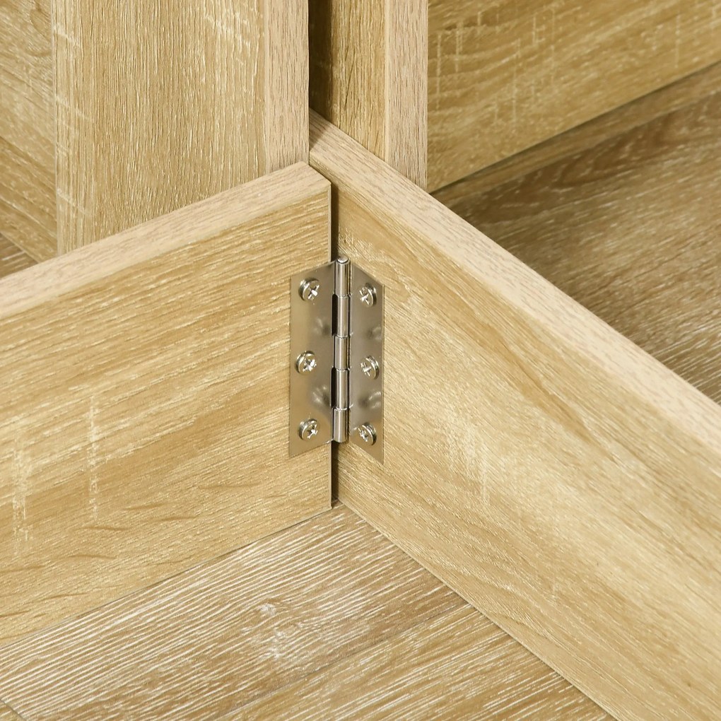 HOMCOM Skládací Jídelní Stůl Kuchyňský Stůl se 2 Sklopnými Křídly Skládací Stůl pro 2-4 Osoby 104x76x73,7 cm Dub