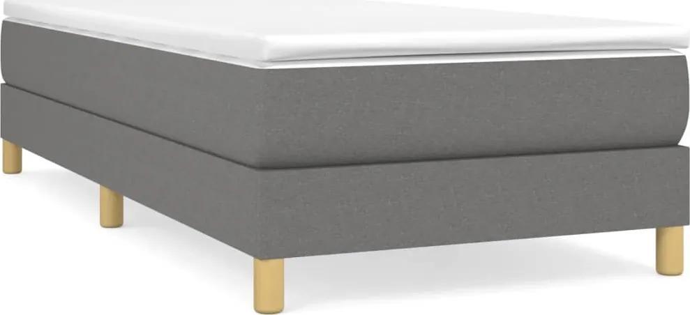 vidaXL Box spring postel s matrací 90x190 cm textil [3144136] Barva: tmavě hnědá
