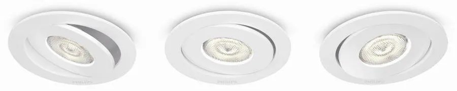 Zápustné LED bodové osvětlení ASTEROPE, set 3ks, 4,5W, bílé Philips ASTEROPE 591833116