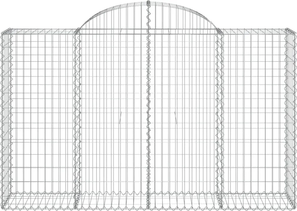 Klenuté gabionové koše 12ks 200x50x120/140cm pozinkované železo 3146351