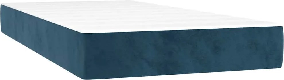 Box spring postel s matrací a LED tmavě modrá 80 x 200 cm samet 3135973