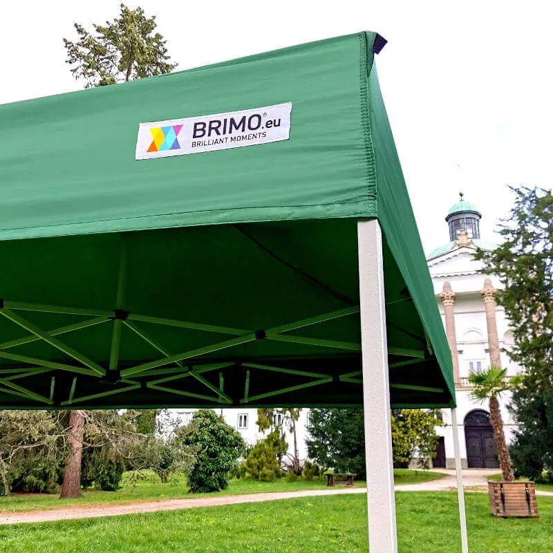 BRIMO Zahradní stan 3x4,5m - s 3 stěnami - Béžová S. Ocel