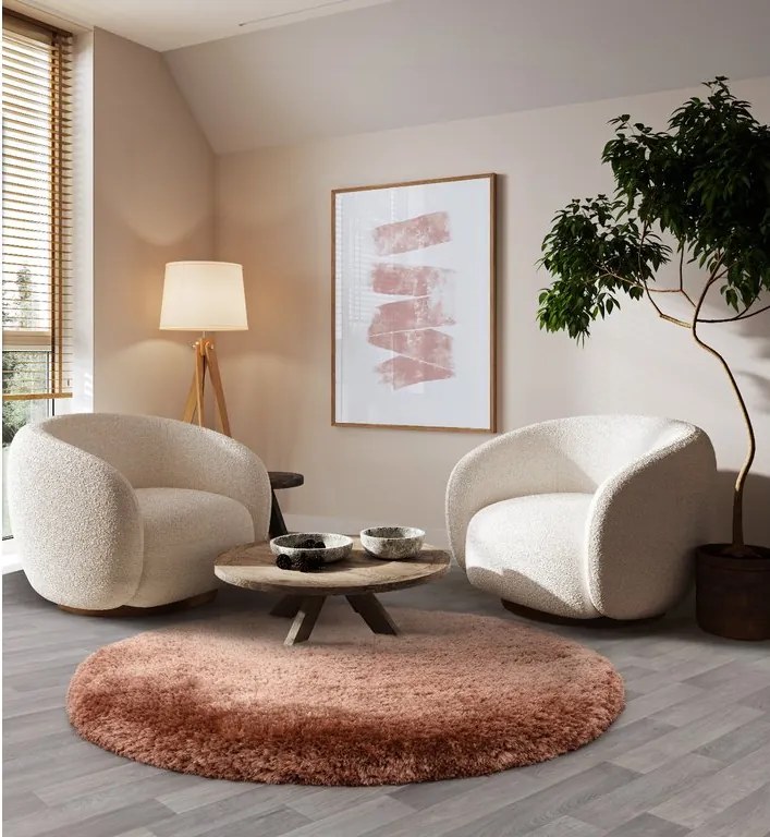 Tribeca Design Kusový kruhový koberec Cookie Blush Rozměry: 150x150 cm
