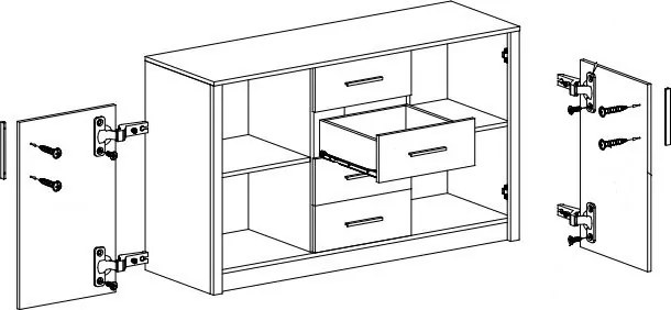 Casarredo - Komfort nábytek Komoda GILBERTO/GENEWA 2, dub stirling