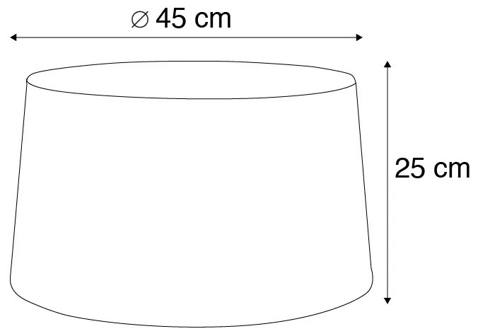 Lněný stínidlo bílé 45 cm