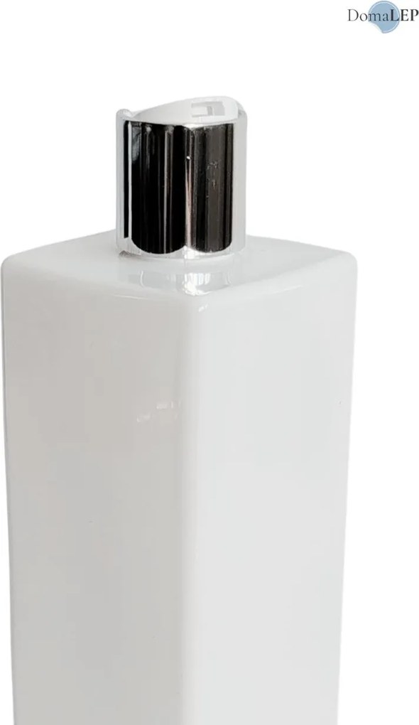 Dávkovač na mýdlo 500 ml bílý s bílo-stříbrným DISC TOP LUNA